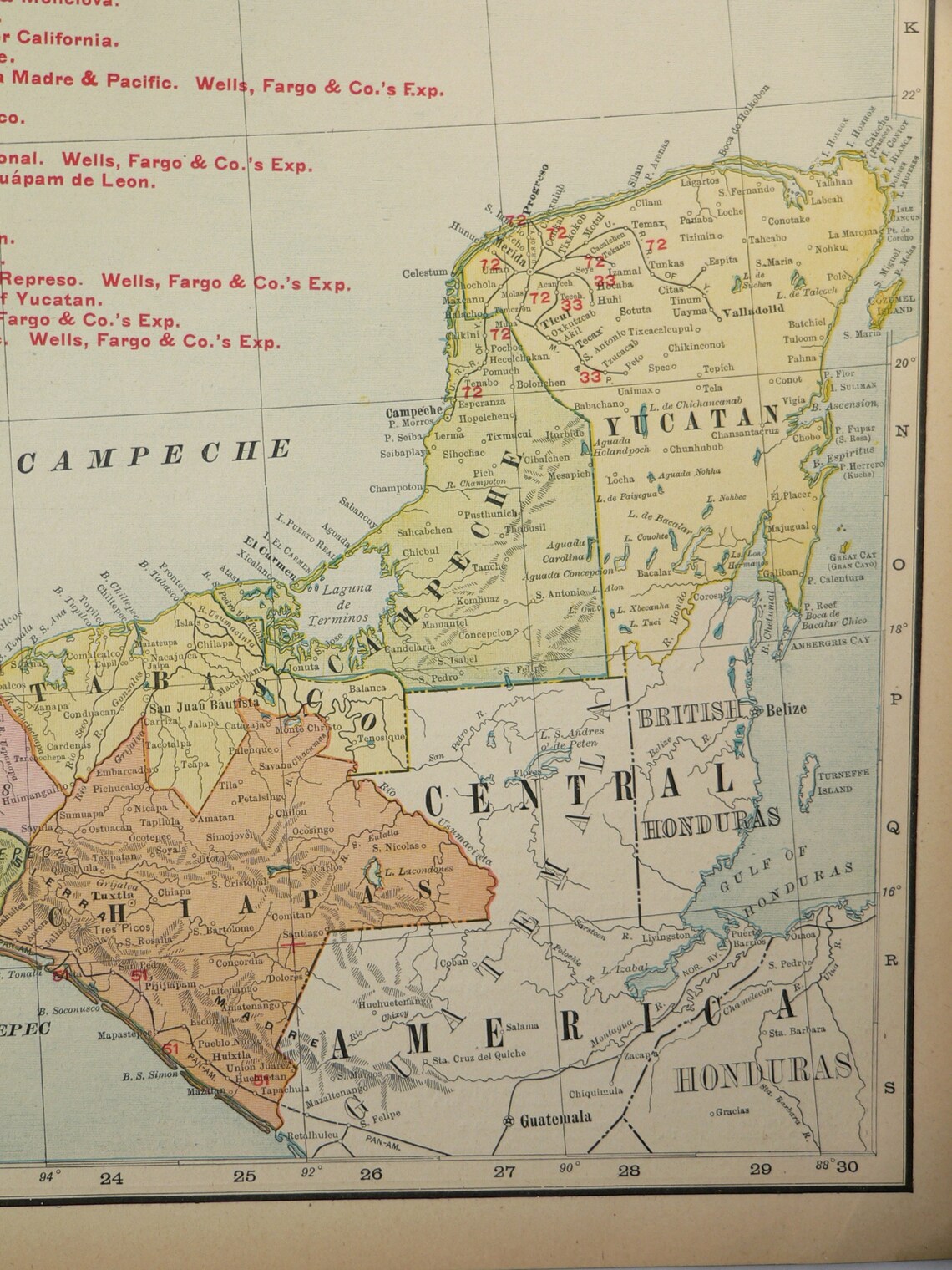 Large Mexico Map 1908 Antique Map of Mexico Railroad Map - Etsy.de