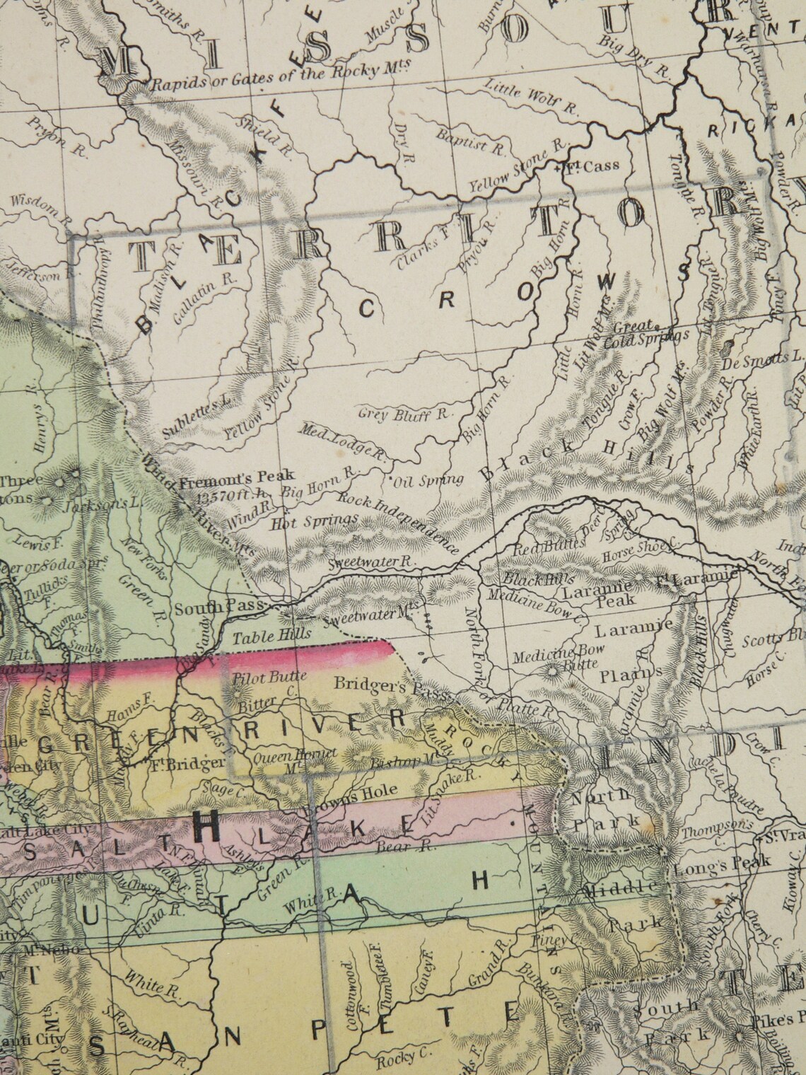 1854 Mitchell Map of Western United States California - Etsy