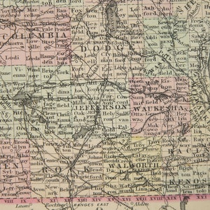 Antique Wisconsin Map, Original 1856 Colton Map, Wisconsin Gift for ...