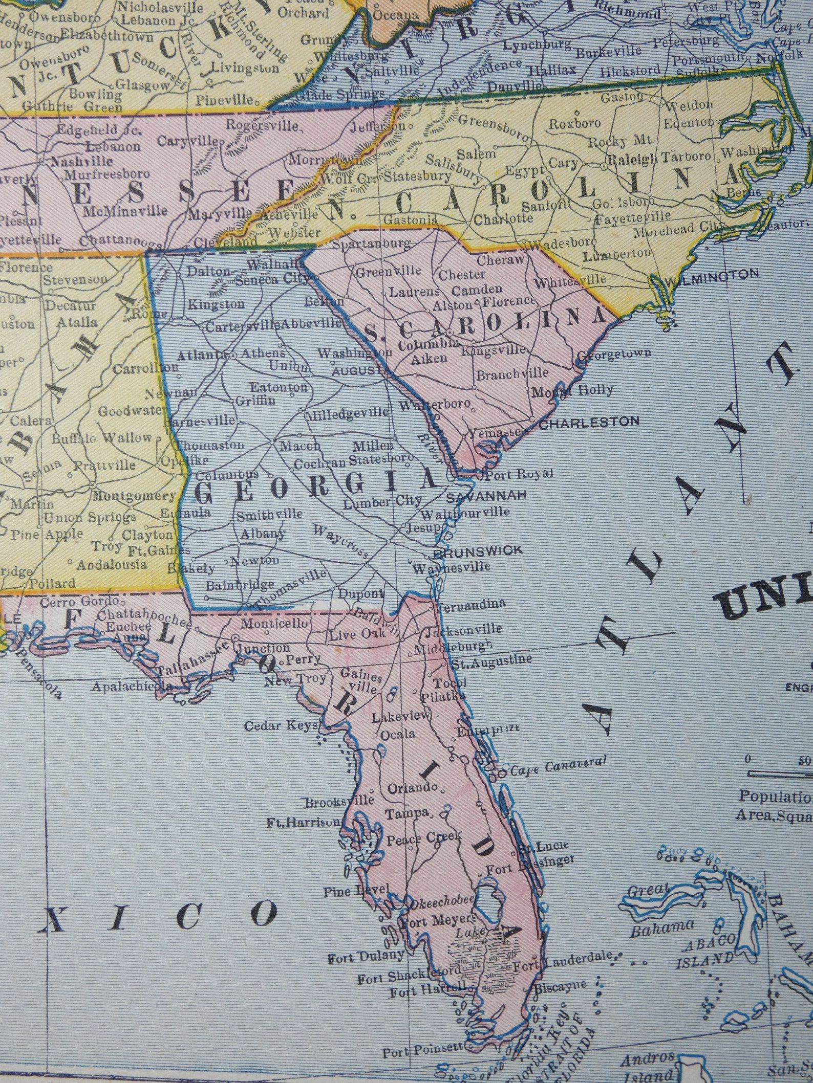 Antique United States Map 1884 Cram Map of the United - Etsy