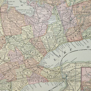 Vintage Quebec Map Ontario Canada Map 1899 Antique Map Quebec | Etsy