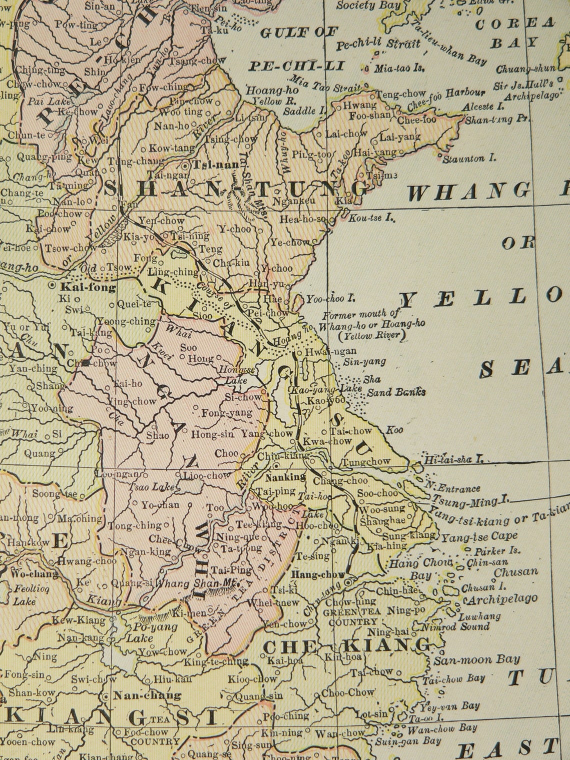 Antique China Map 1888 Vintage Art Map of China Australia - Etsy