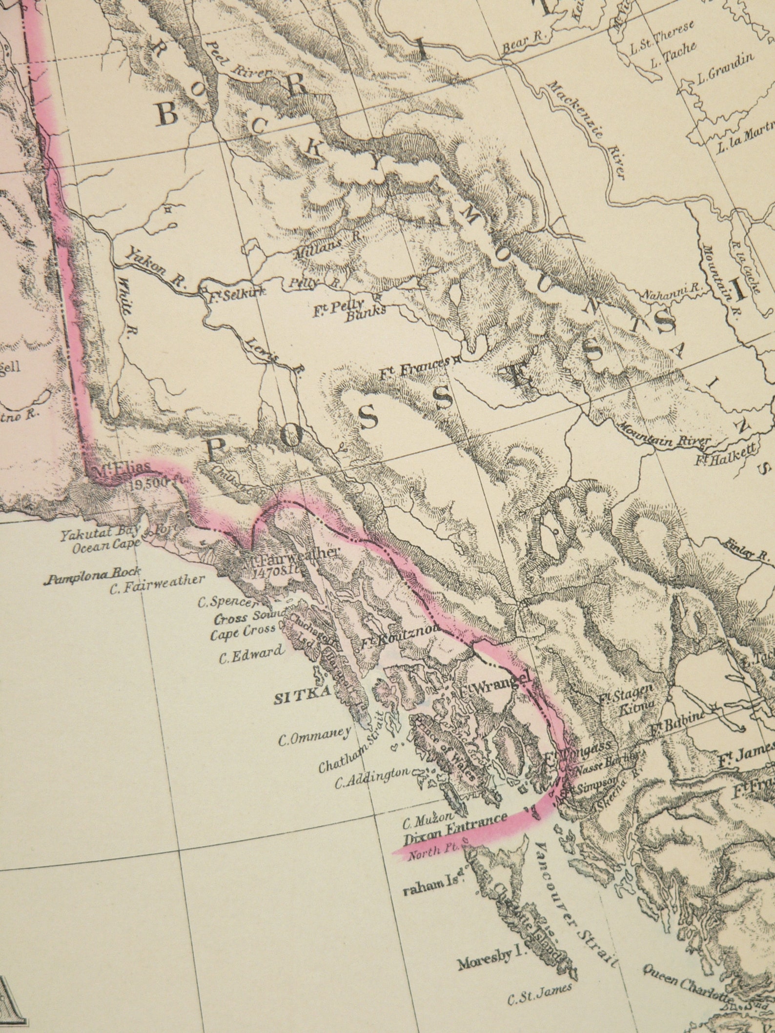 Antique Alaska Map, Indian Territory Map 1889 Bradley Map US Territory ...