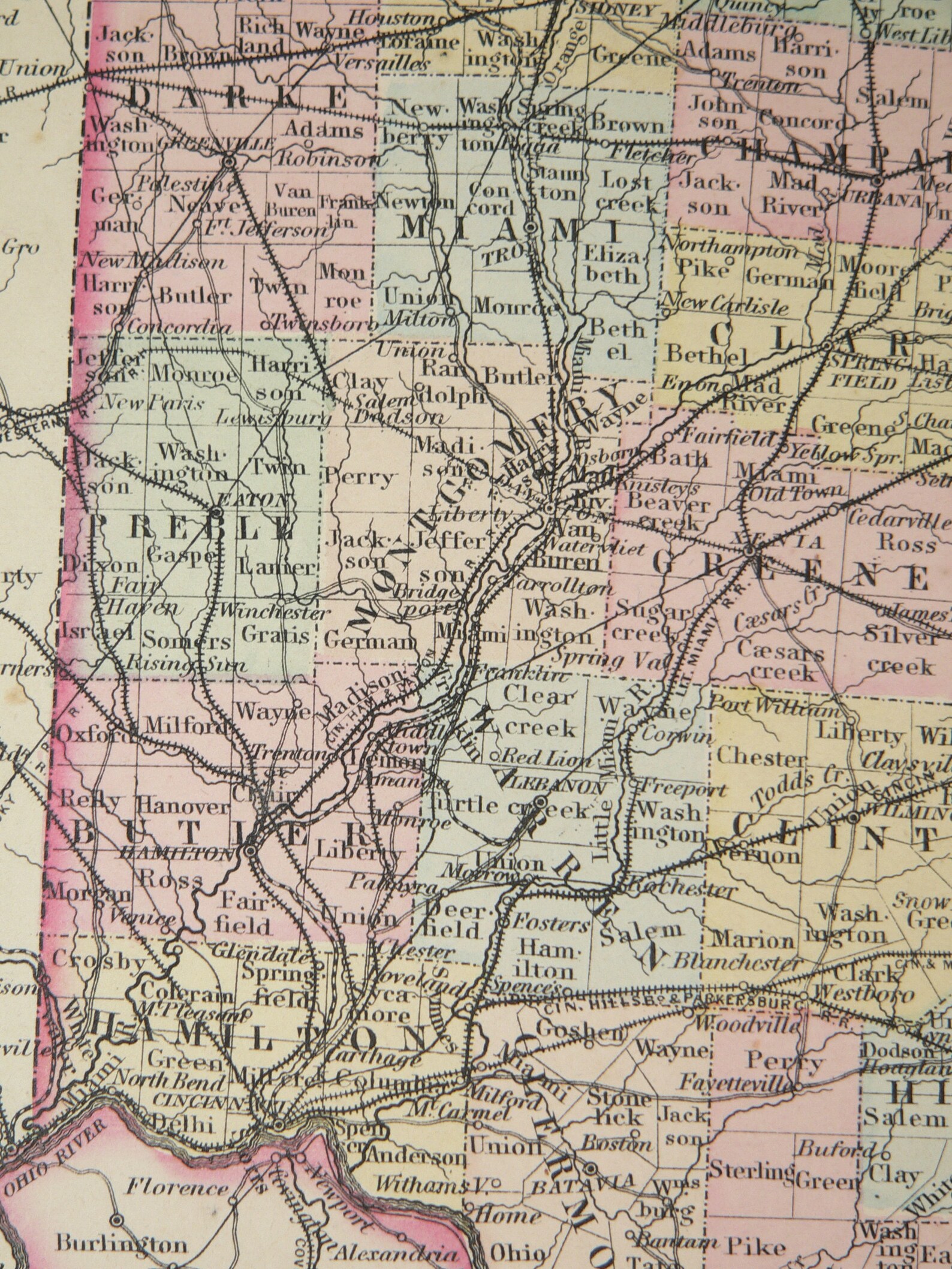 Antique Ohio Map 1856 Colton Map Original Vintage Map | Etsy