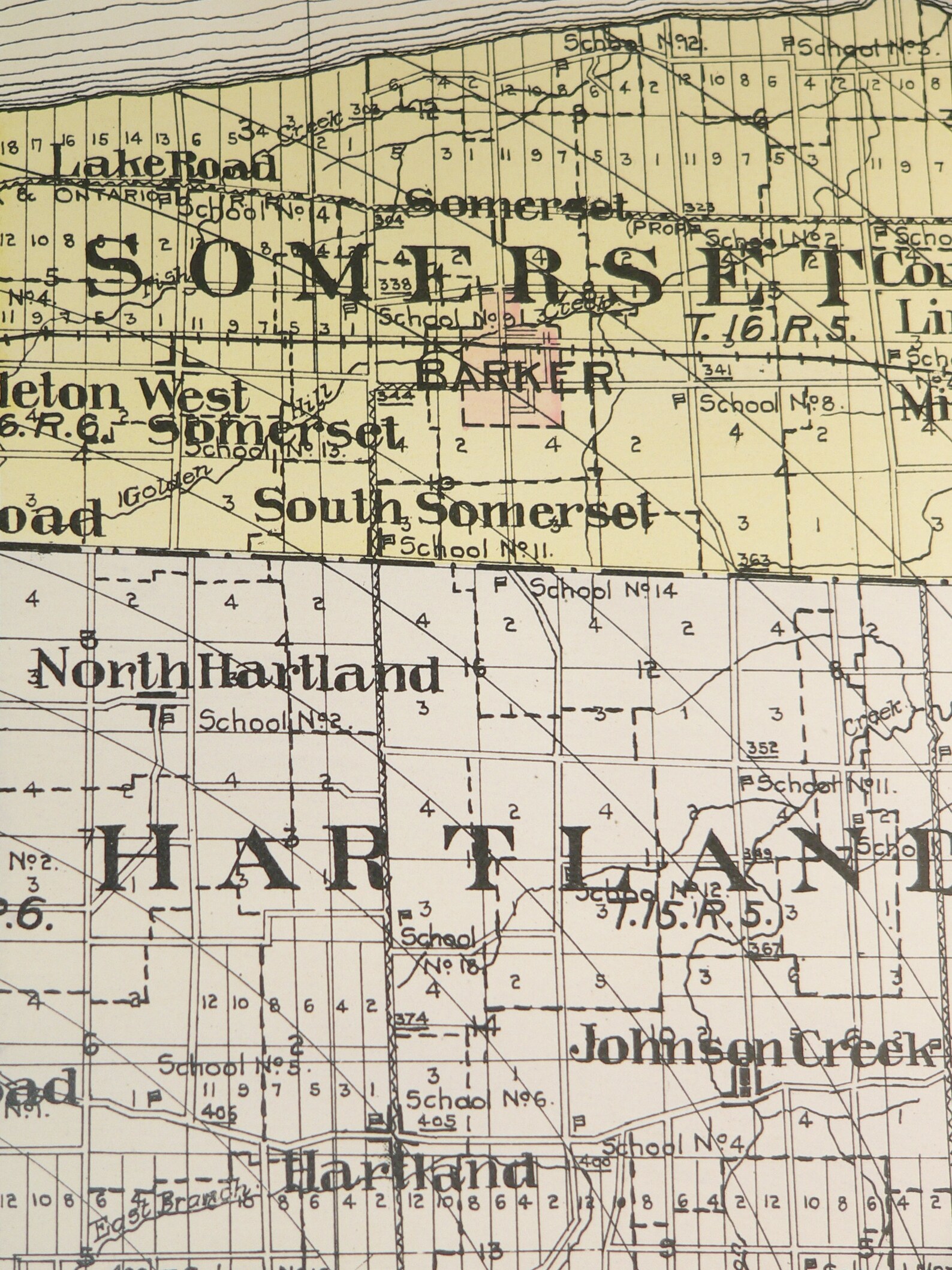 Large Vintage Map Niagara County New York Map, 1912 Large Map, NY ...