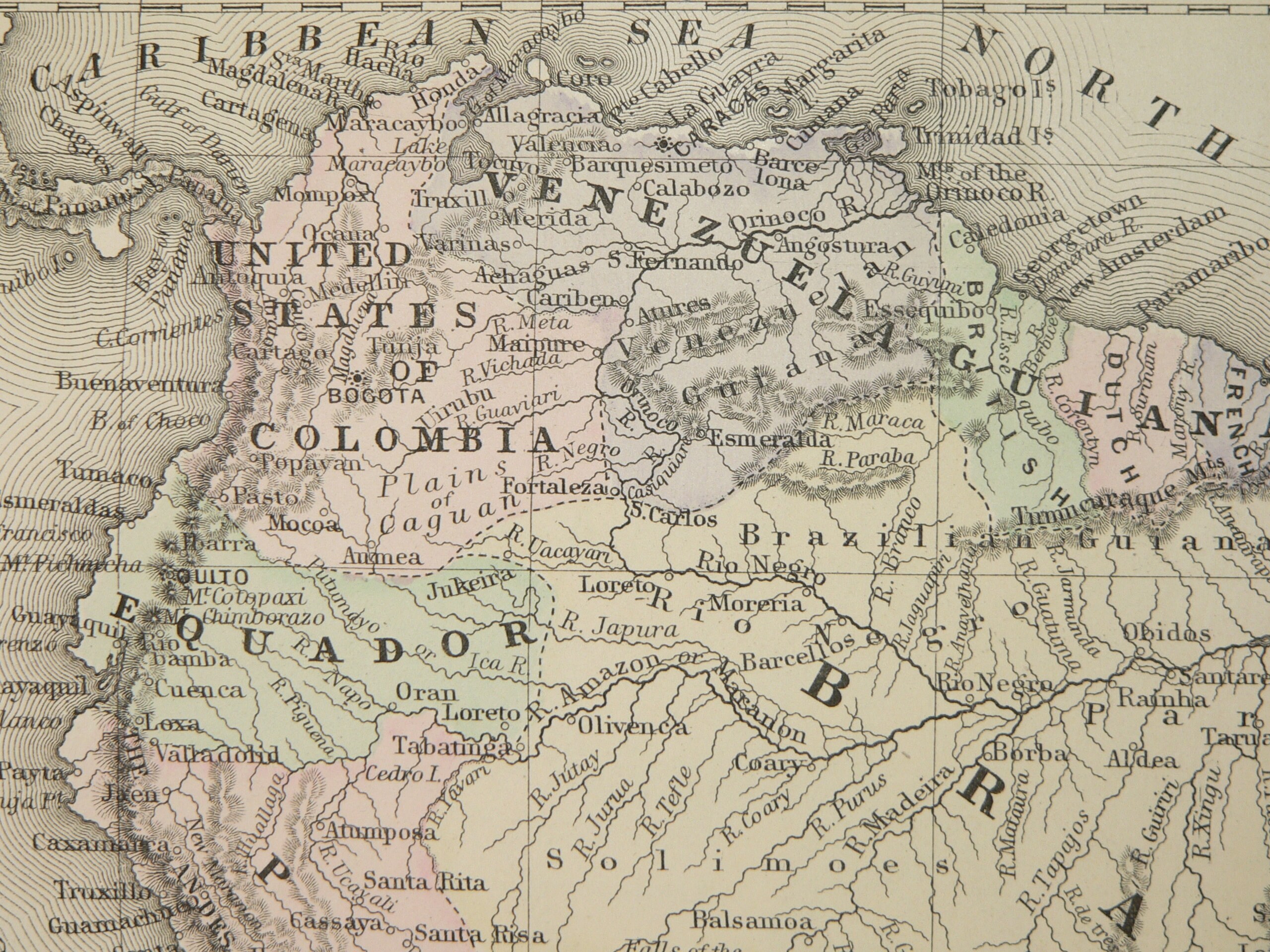 1886 Bradley South America Map, Original Antique Map - Etsy