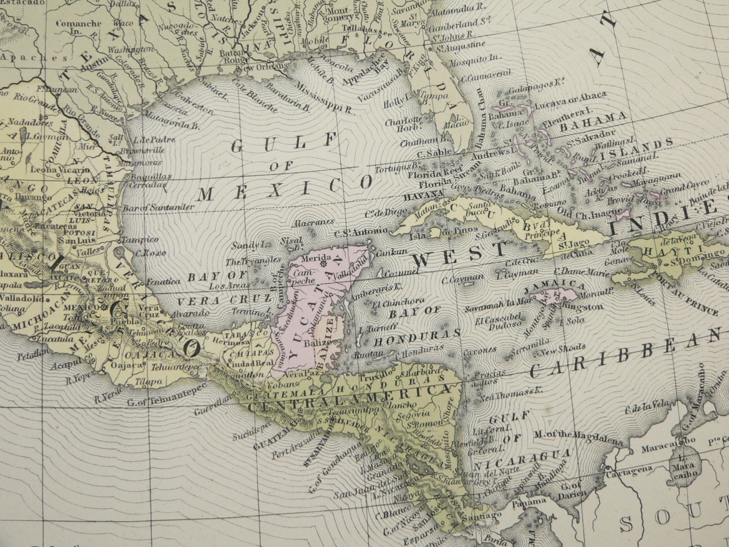 1855 Mitchell Map of North America Original Antique Map of | Etsy