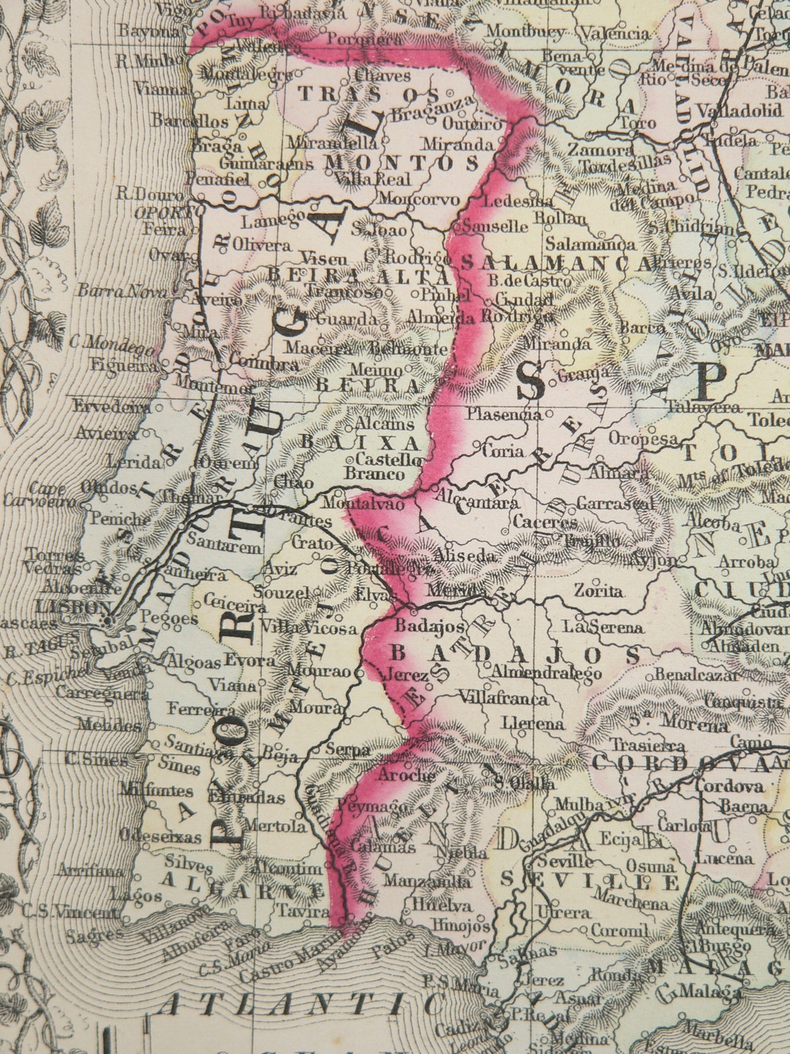 1872 Mitchell Map of France, Spain Map Portugal, Europe Travel Map ...