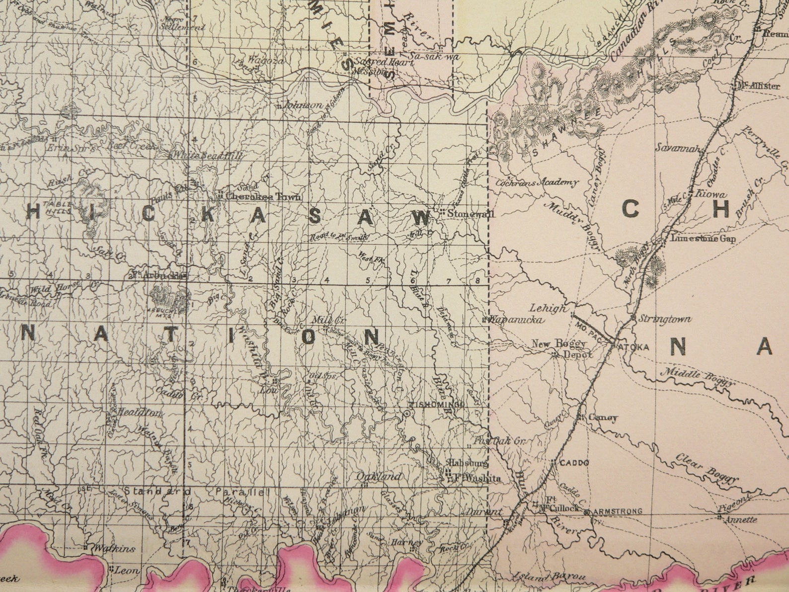 Antique Alaska Map, Indian Territory Map 1889 Bradley Map US Territory ...
