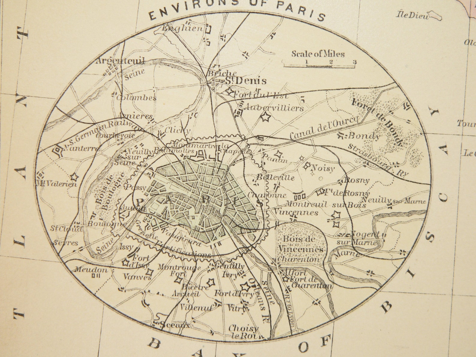 1886 Antique France Map 1886 Bradley Atlas Map of France - Etsy