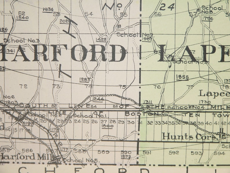 Large Map Cortland County NY Cortland NY Map 1912 New York | Etsy