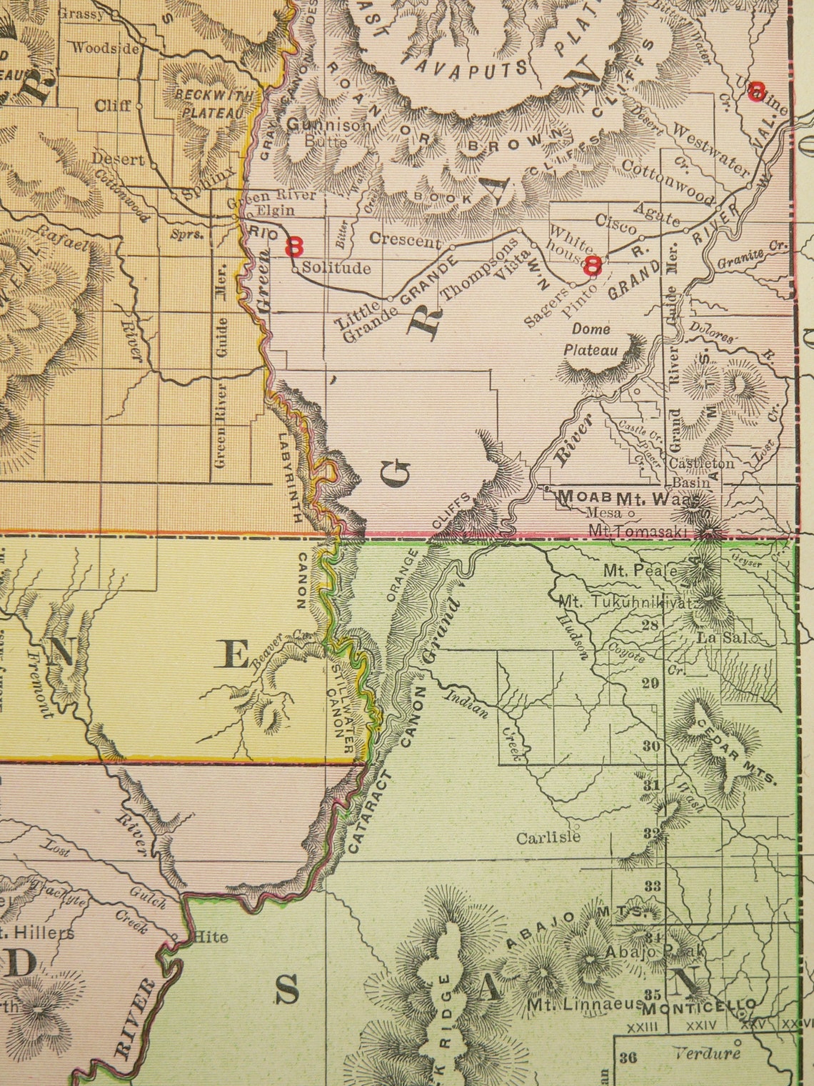 1908 Vintage Utah Map Real Antique Map of Utah Railroad Map - Etsy