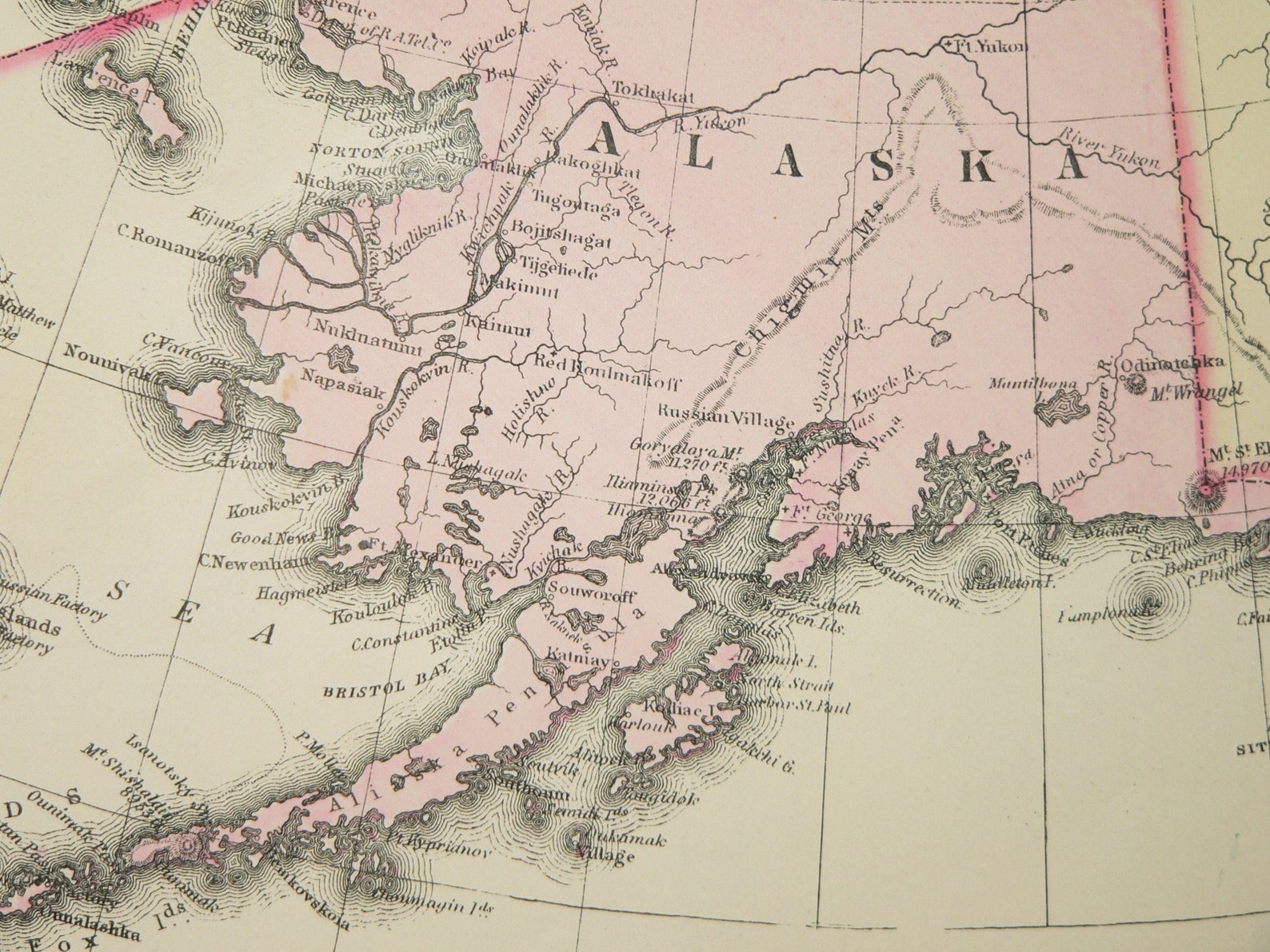 Original Vintage Map of Central America, Cuba 1886 Bradley Map, West ...