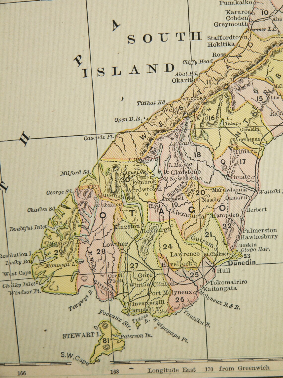 1888 New Zealand Map Tasmania Vintage Map Gift for Her - Etsy