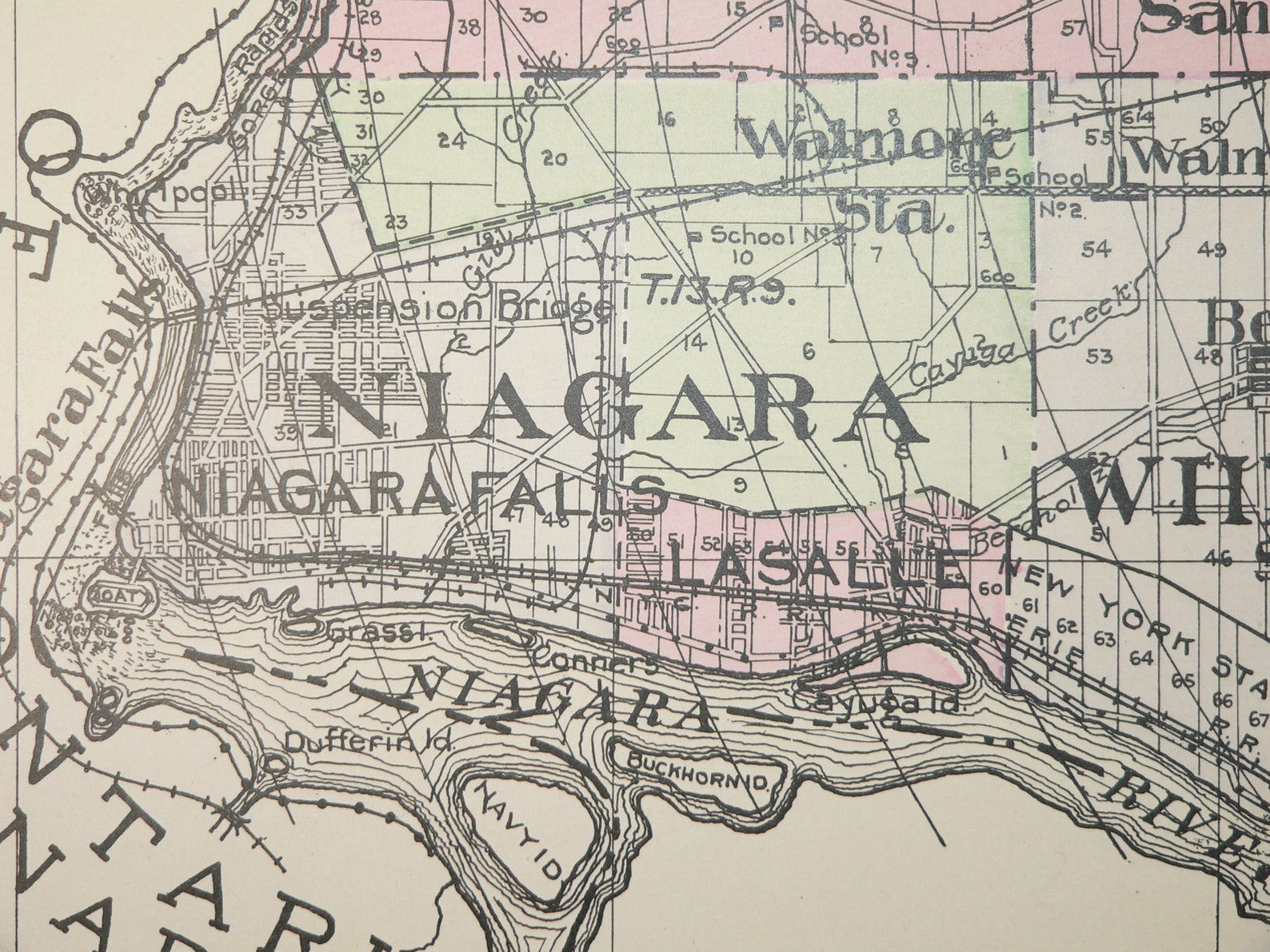Large Vintage Map Niagara County New York Map 1912 Large Map | Etsy
