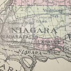 Large Vintage Map Niagara County New York Map, 1912 Large Map, NY ...