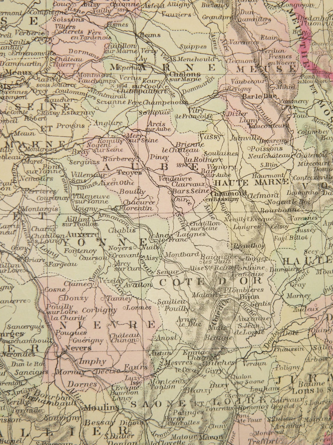 1886 Antique France Map 1886 Bradley Atlas Map of France - Etsy