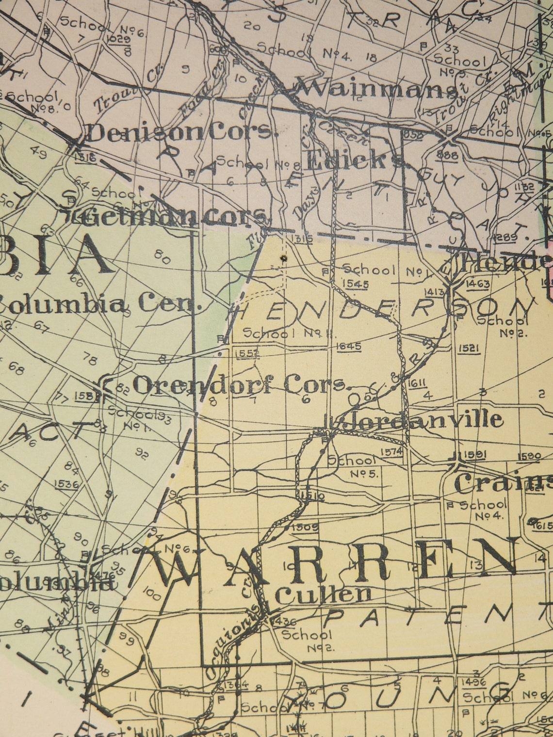 1912 Large Map Herkimer County NY Map Vintage Map New York | Etsy