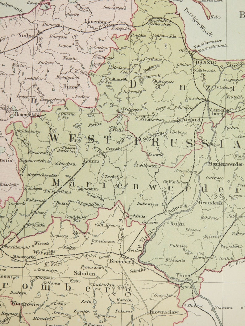 East Germany Map Original Vintage Map of Germany East German - Etsy