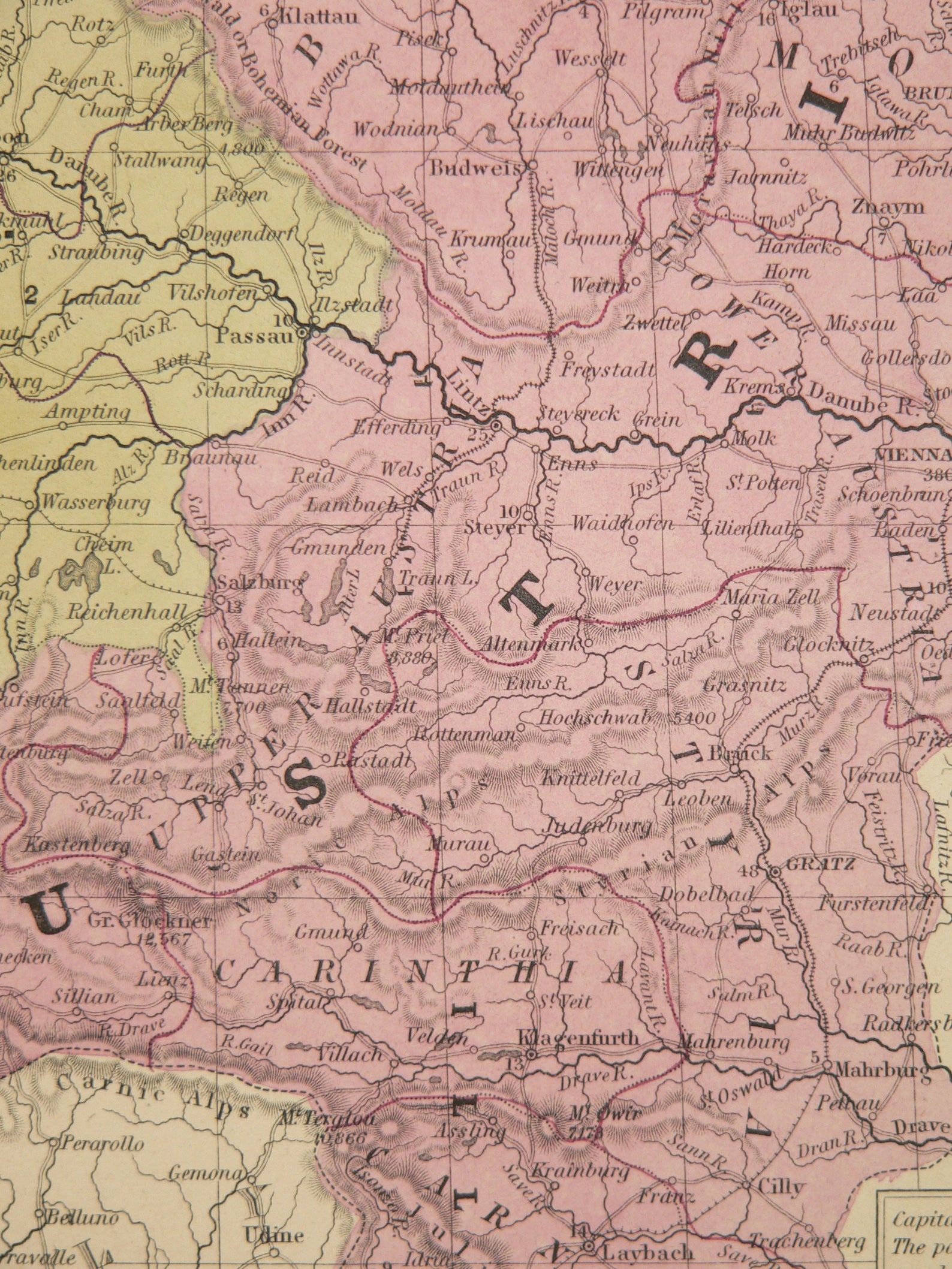 1852 Mitchell Map of Germany, Austria Map, Czechia Prussia Map, German ...