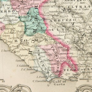 1856 Colton Italy Map, Northern Italy Map, Tuscany Lombardy Map Italy ...