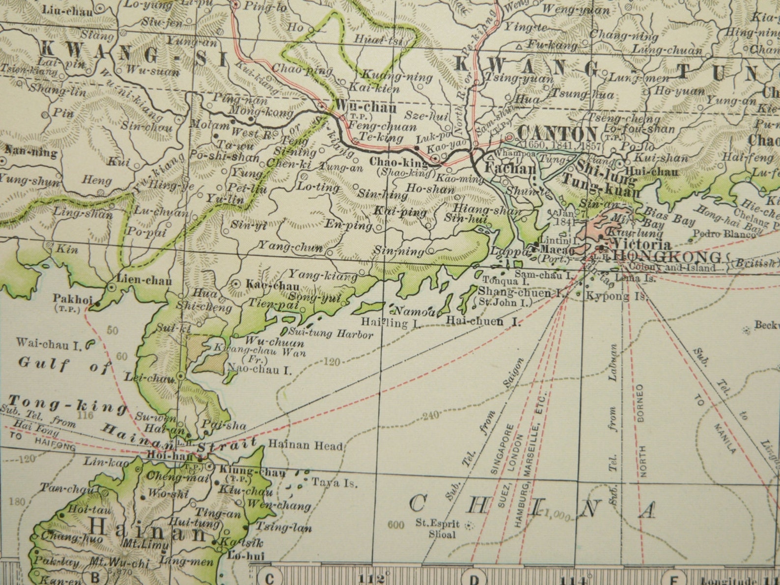 Eastern China Map Antique Art Map 1901 Vintage Map of China - Etsy