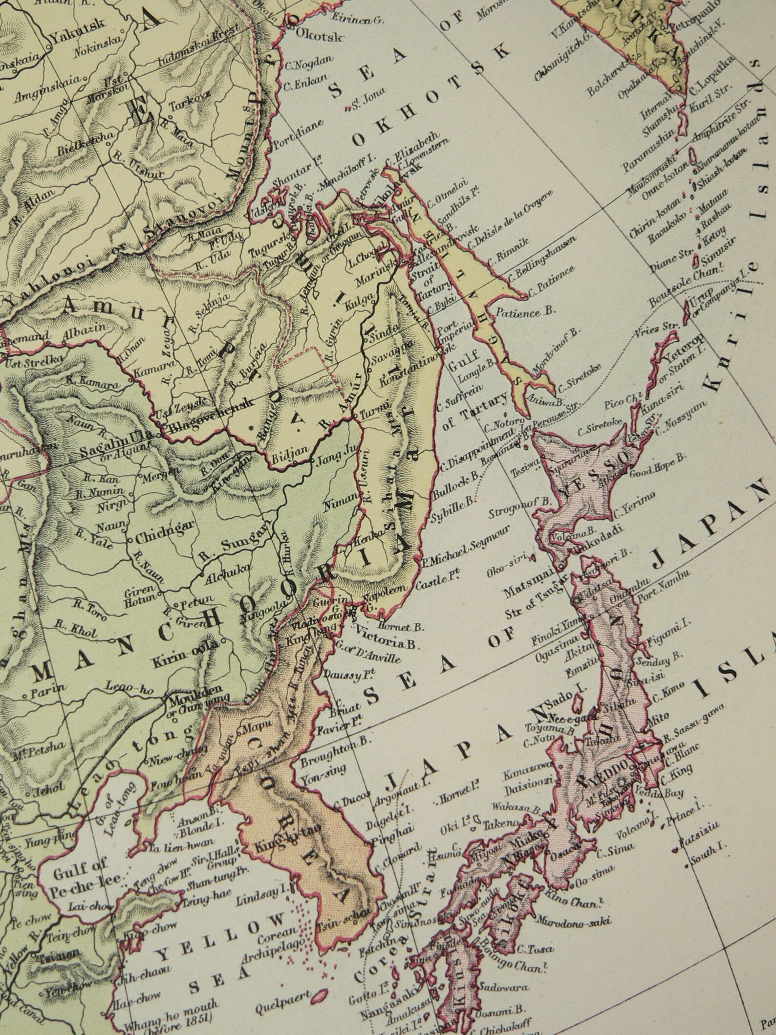 1873 Large Asia Map Original Vintage Map of Asia Middle - Etsy