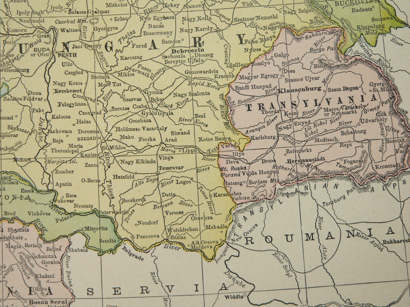 Vintage Russia Map and Austria Map 1888 Original Antique Map - Etsy