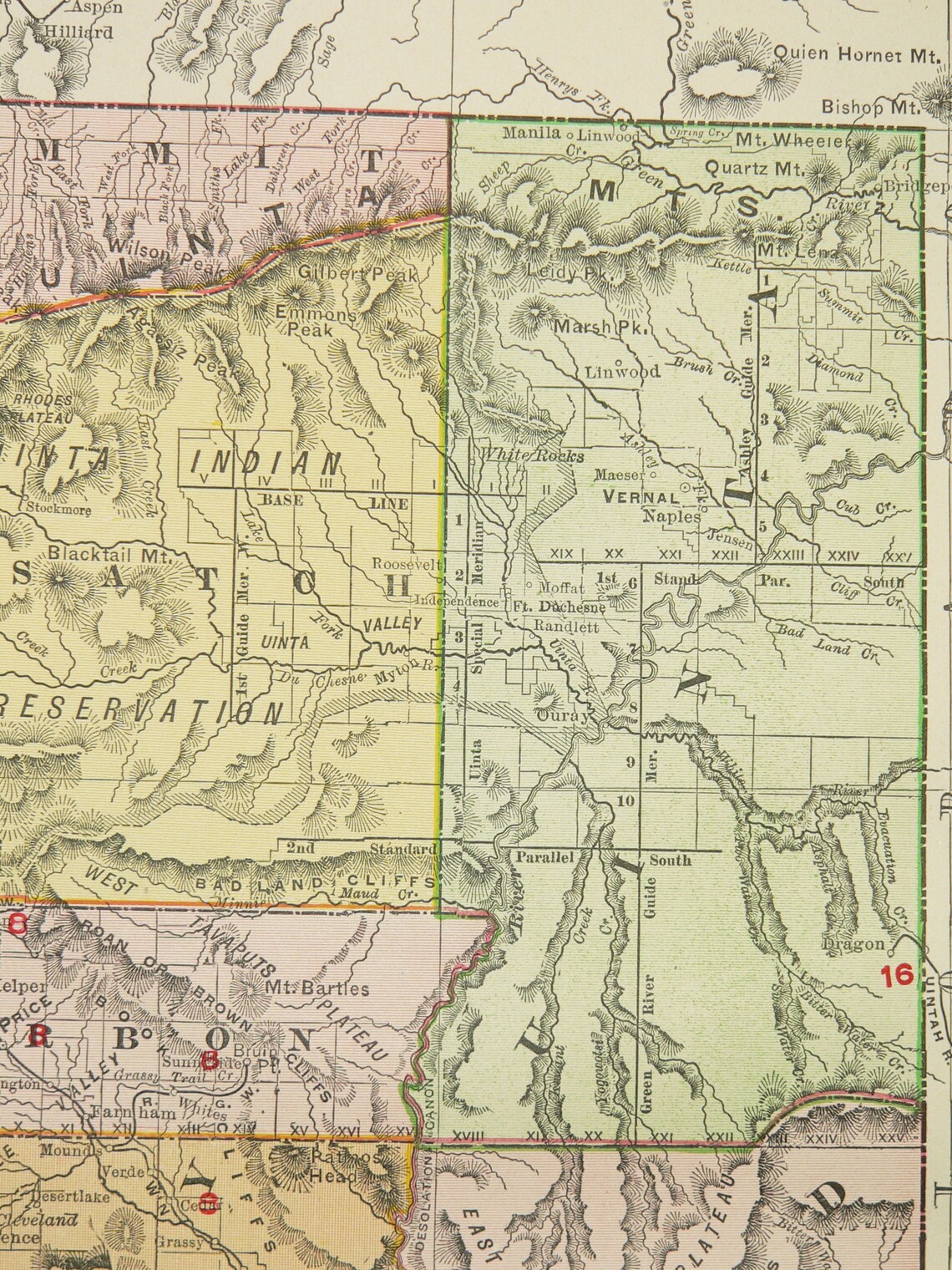 1908 Vintage Utah Map Real Antique Map of Utah Railroad Map - Etsy