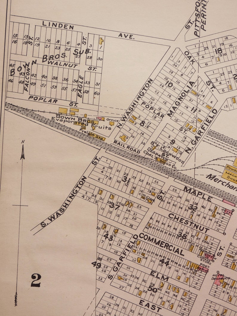 Large Antique 1902 Map of Pittsford Perinton and Penfield New - Etsy