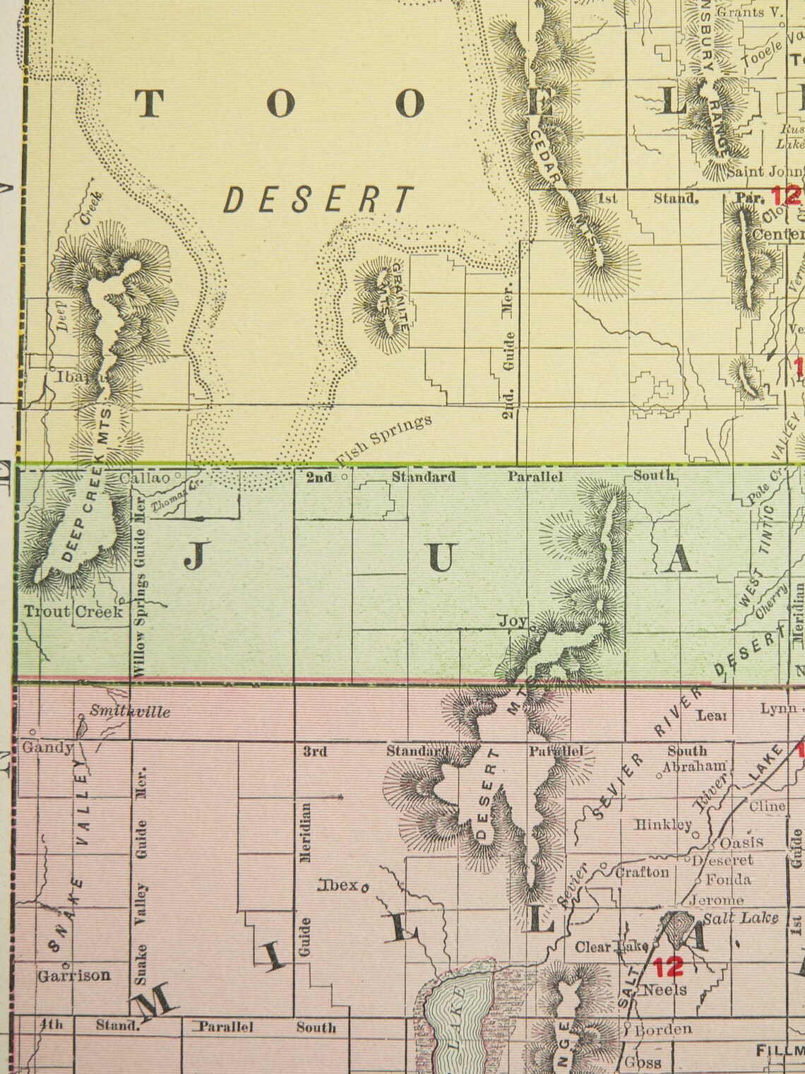 1908 Vintage Utah Map Real Antique Map of Utah Railroad Map - Etsy Denmark