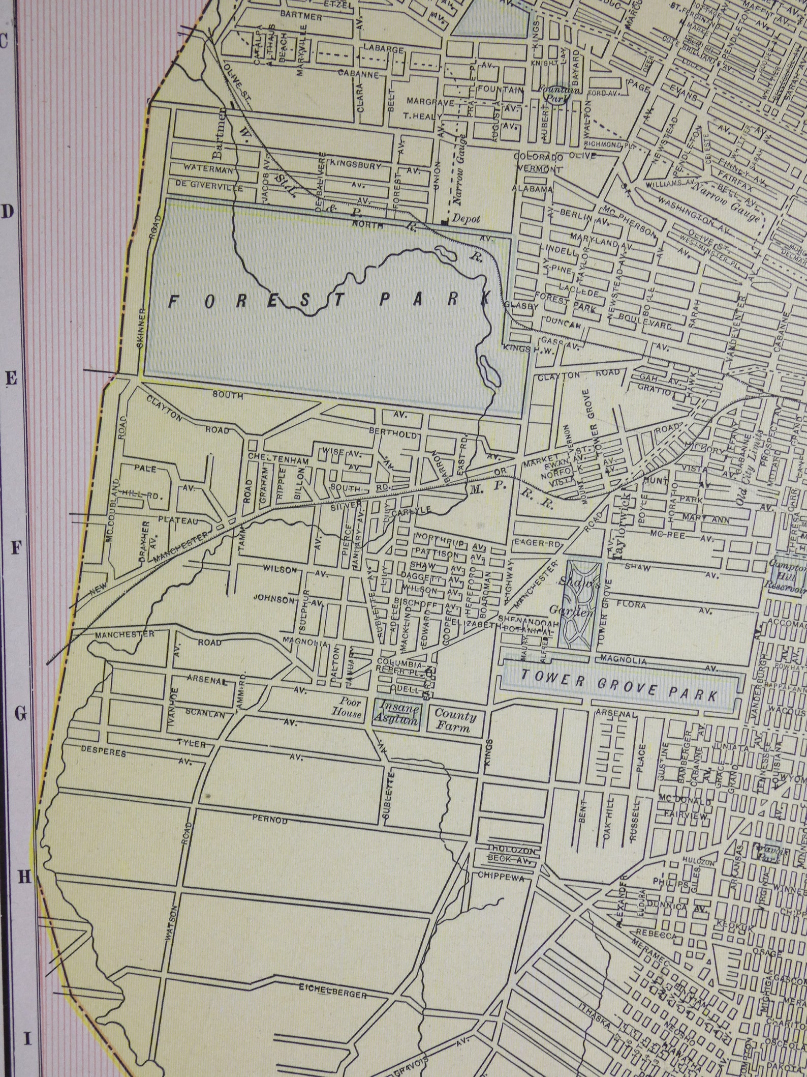 1889 Antique Map of Chicago and St Louis MO Original Vintage - Etsy