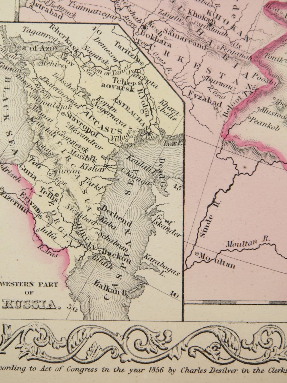 1858 Russia in Asia Map Siberia Tartary Map 1858 Mitchell Map | Etsy