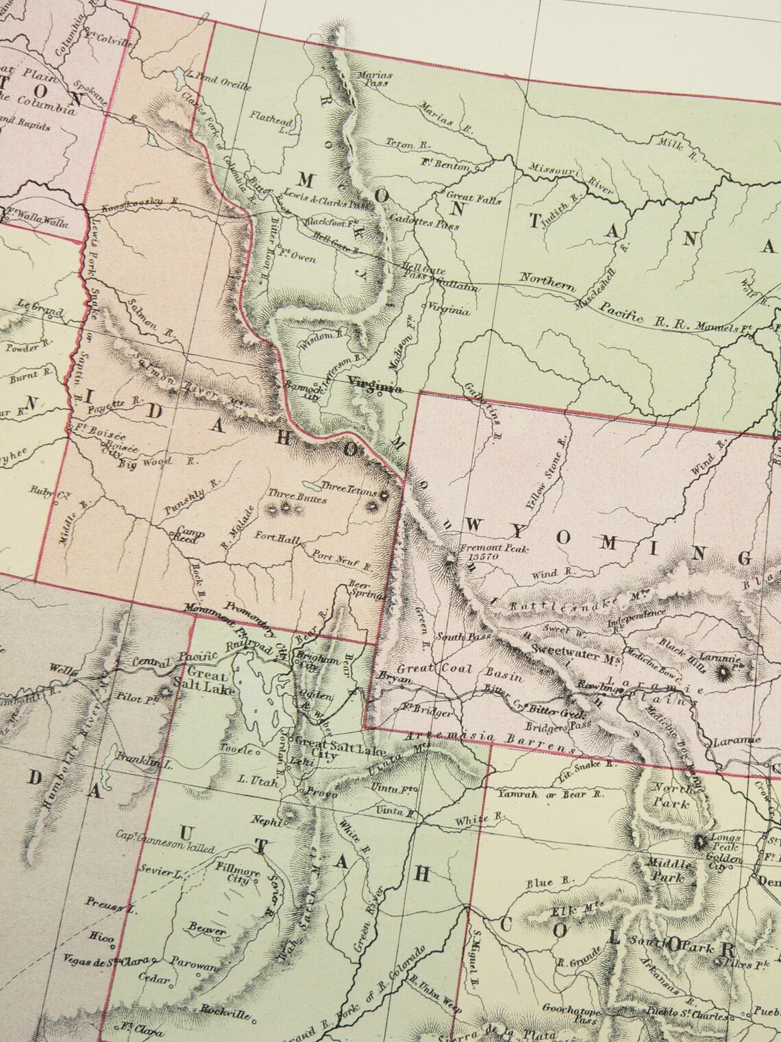 Antique United States Map 1873 Large Vintage Map United - Etsy