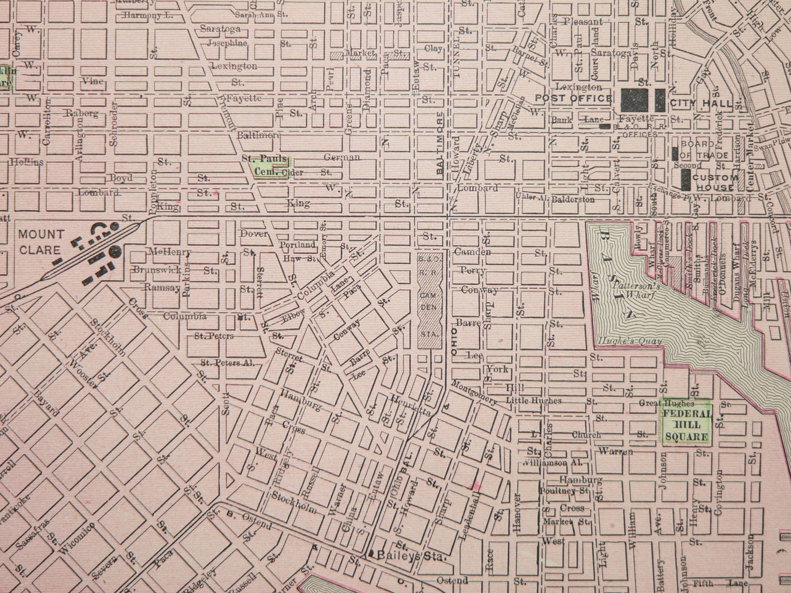 1900 Map of Baltimore With Maryland and Delaware Original | Etsy