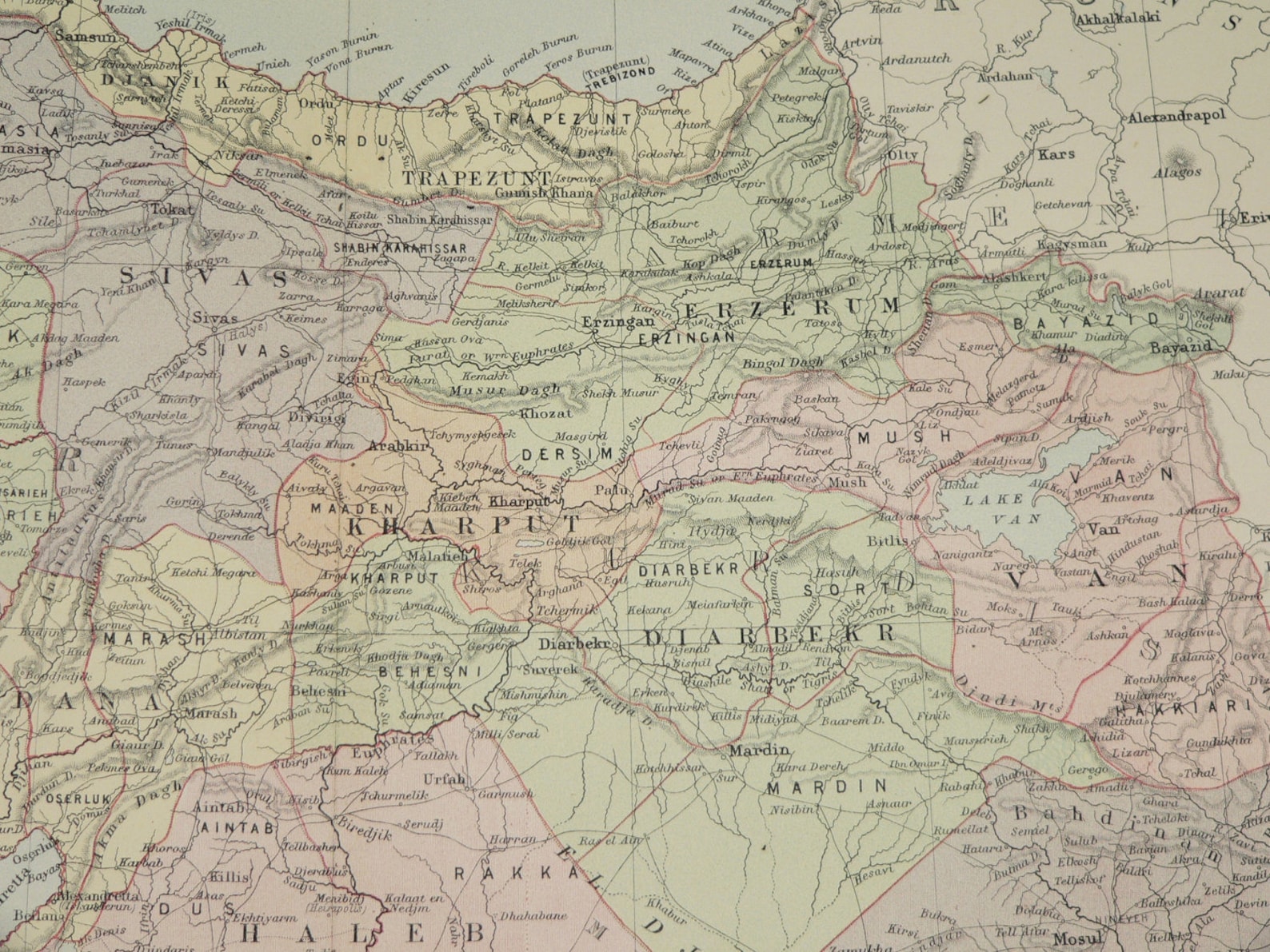 Antique Turkey in Asia Map 1884 A C Black Map of Middle East - Etsy