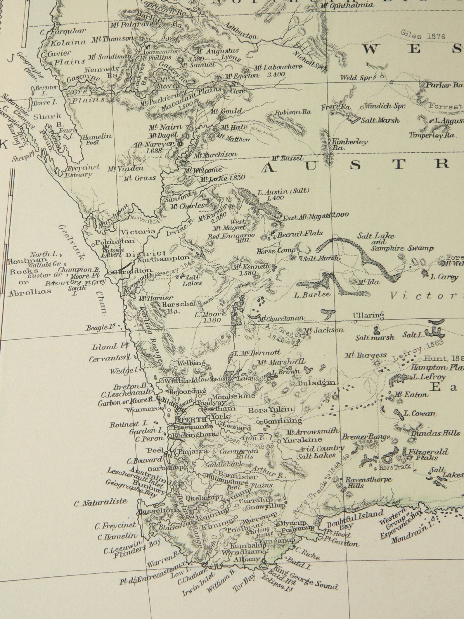 1889 Bradley Australia Map, New Zealand Tasmania Map, 1st Anniversary ...