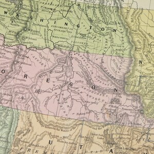 1854 Mitchell United States Map, Original Antique Map of United States ...