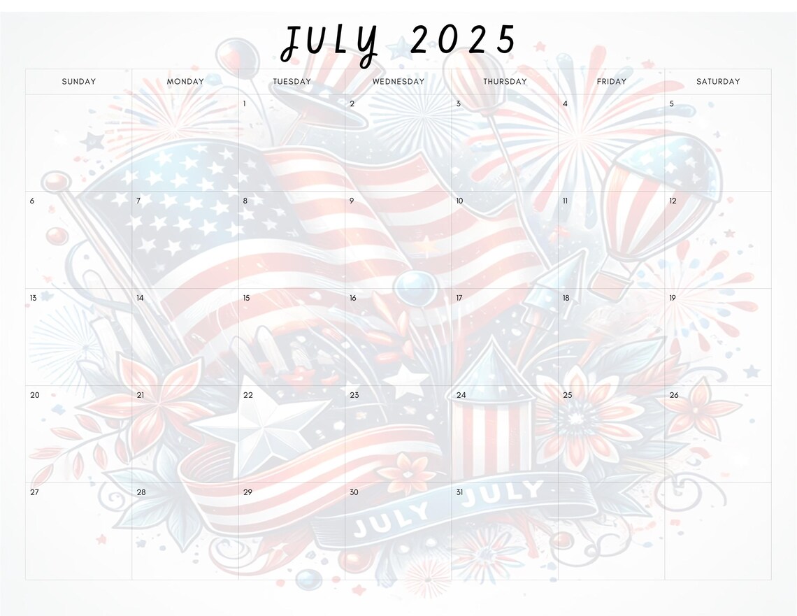 Printable 2025 Calendar | Monthly Designs for Each Season | Digital ...