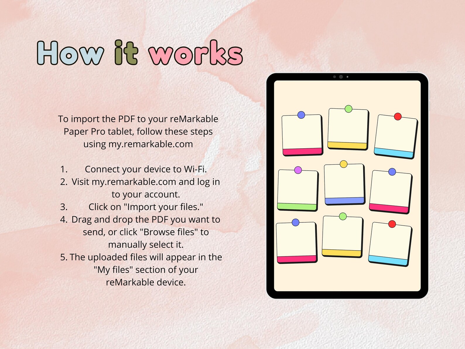 Sticky Notes Template for Remarkable Paper Pro Remarkable 3 - Digital ...