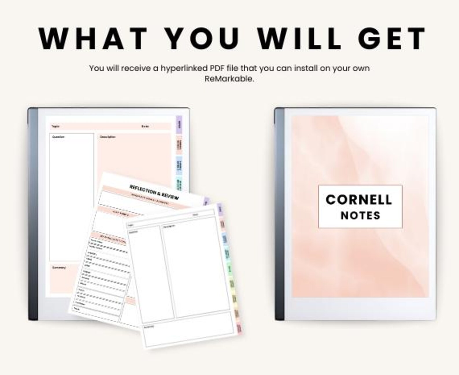 Digital Cornell Notes Planner Template for Remarkable Paper Pro ...