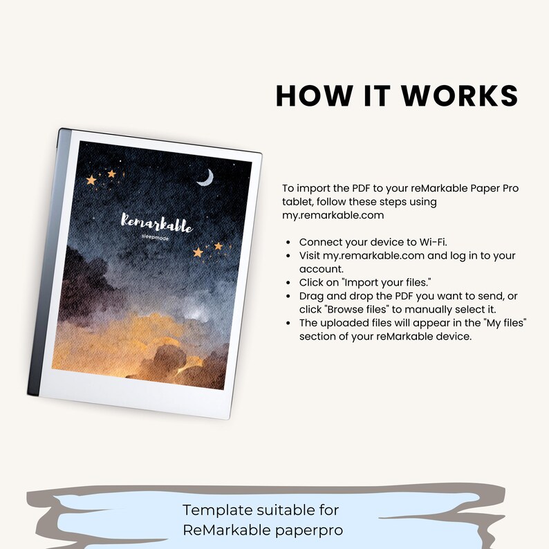 Sleep Screen Saver Template for Remarkable Paper Pro- Minimalistic Art ...