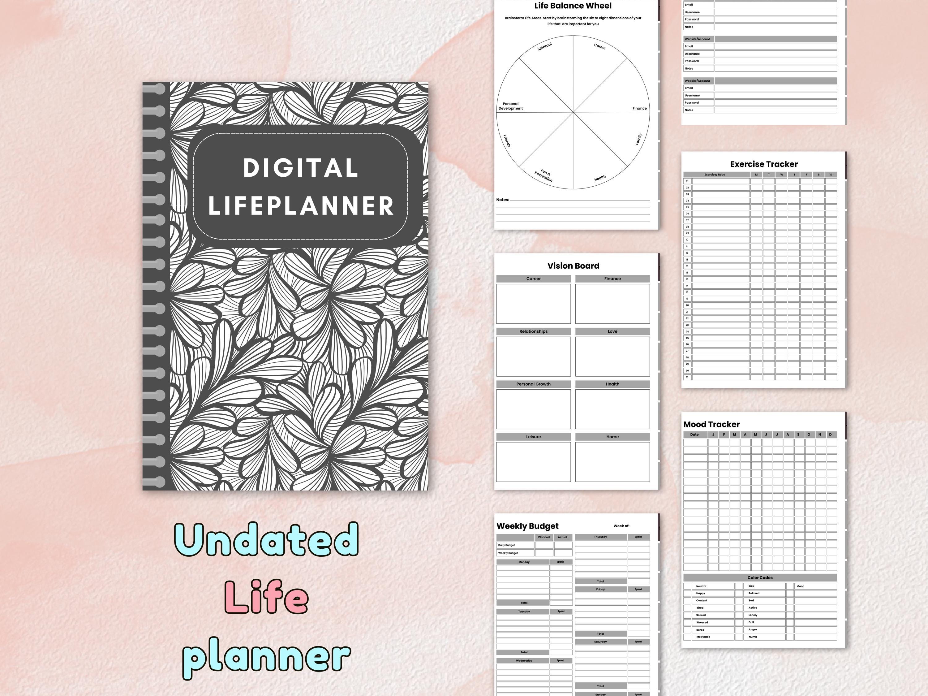 Digital Life Planner Template for Remarkable 1 & 2- Interactive Planner ...