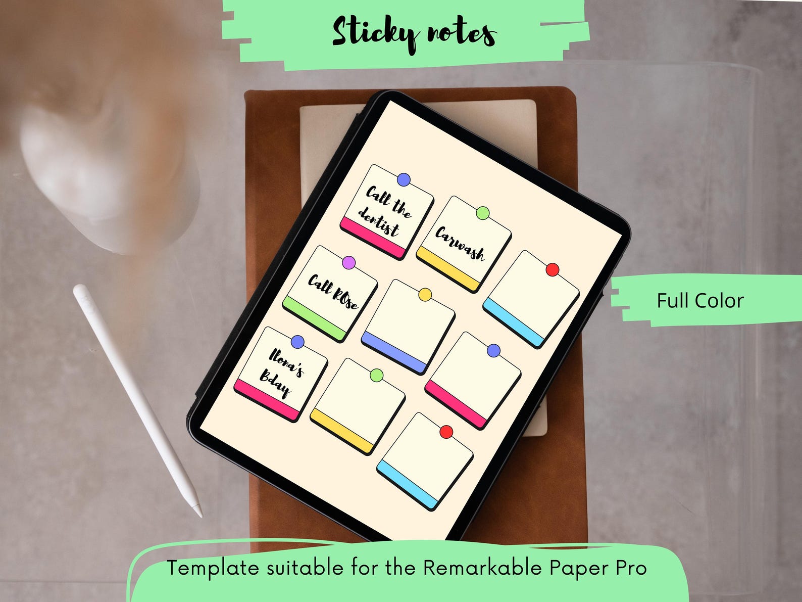 Sticky Notes Template for Remarkable Paper Pro Remarkable 3 - Digital ...