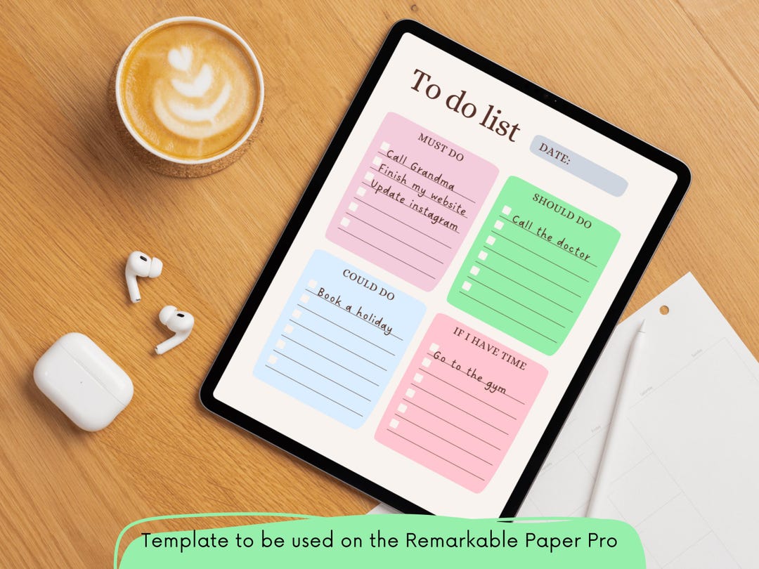 To Do List Template for Digital Planner- Paper Pro Templates- Template ...