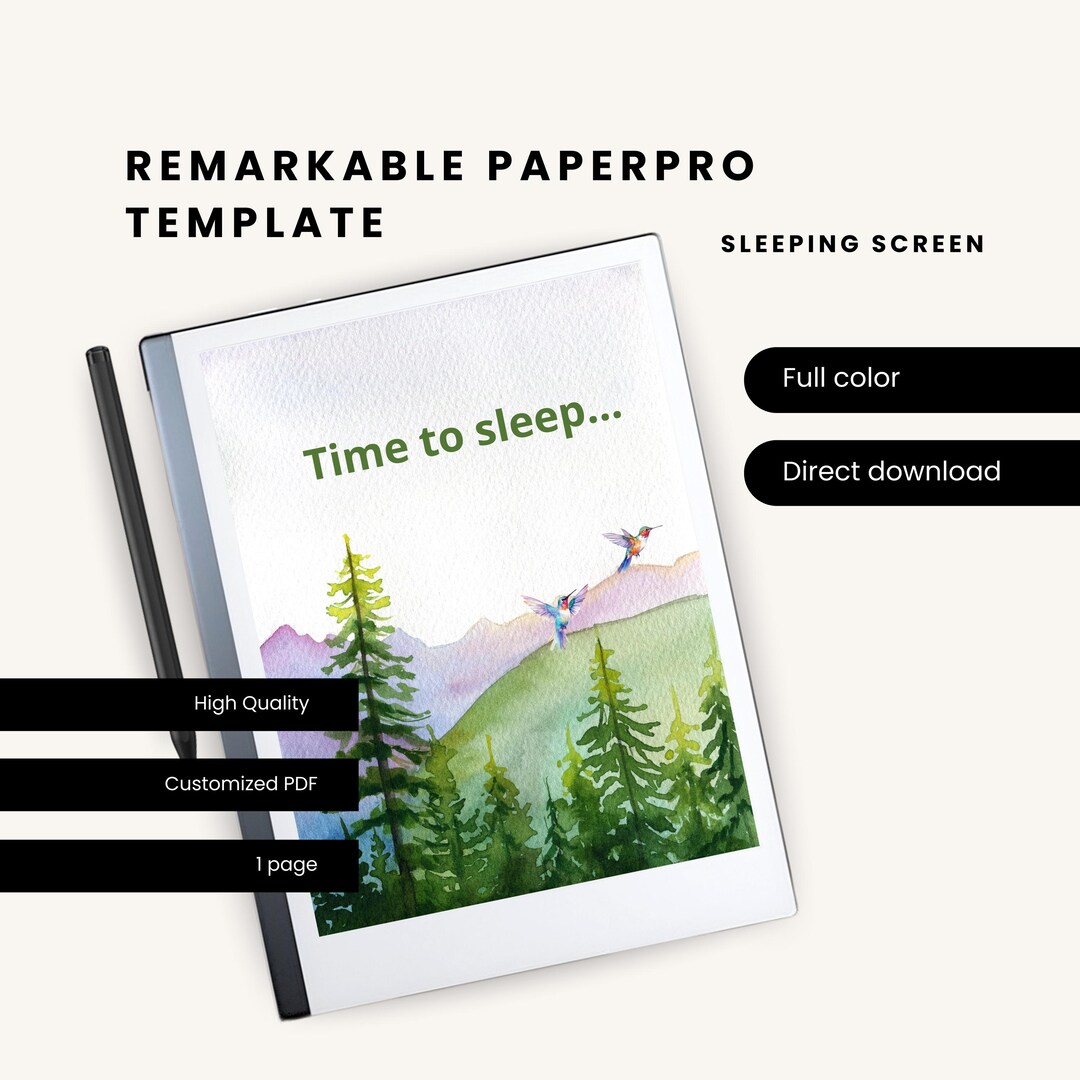 Sleep Screen – Minimalistic Art Template for Remarkable Paper Pro ...