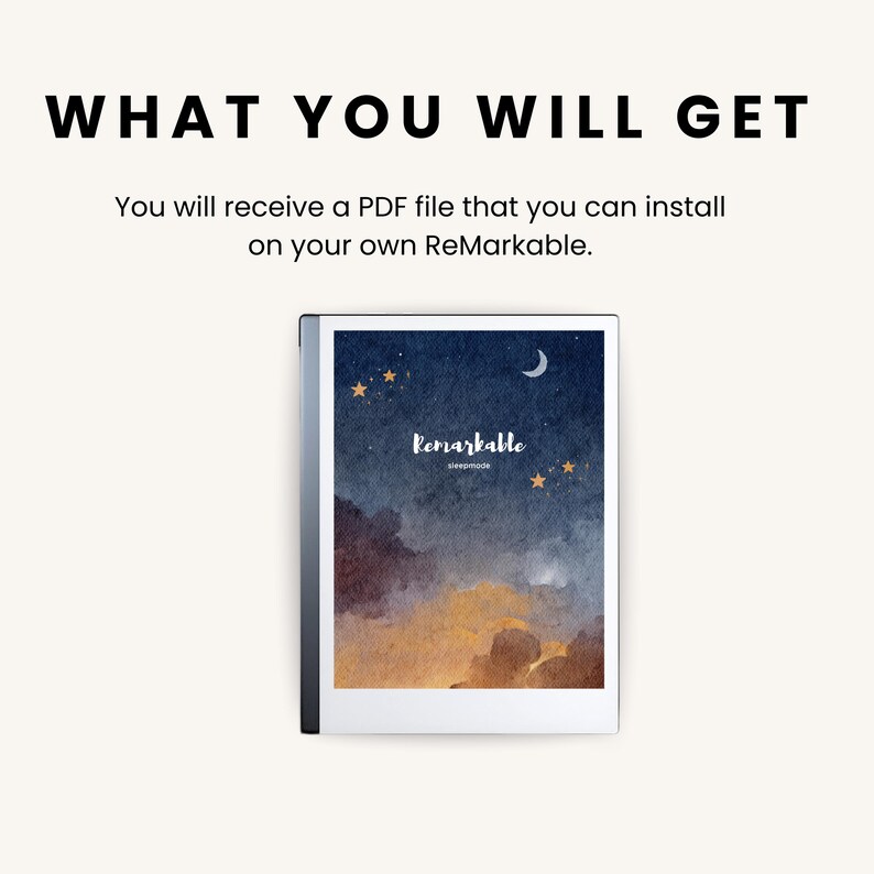Sleep Screen Saver Template for Remarkable Paper Pro- Minimalistic Art ...