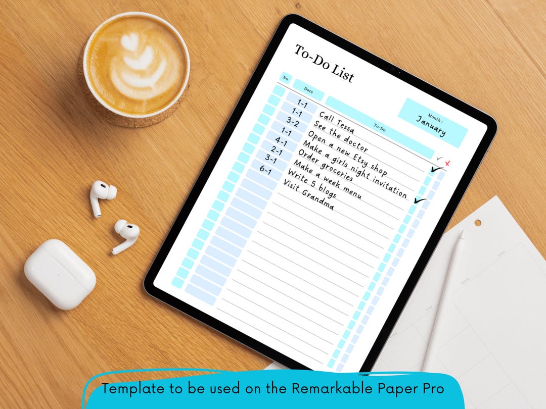 Full-color to Do List Template for Remarkable Paper Pro – Boost ...