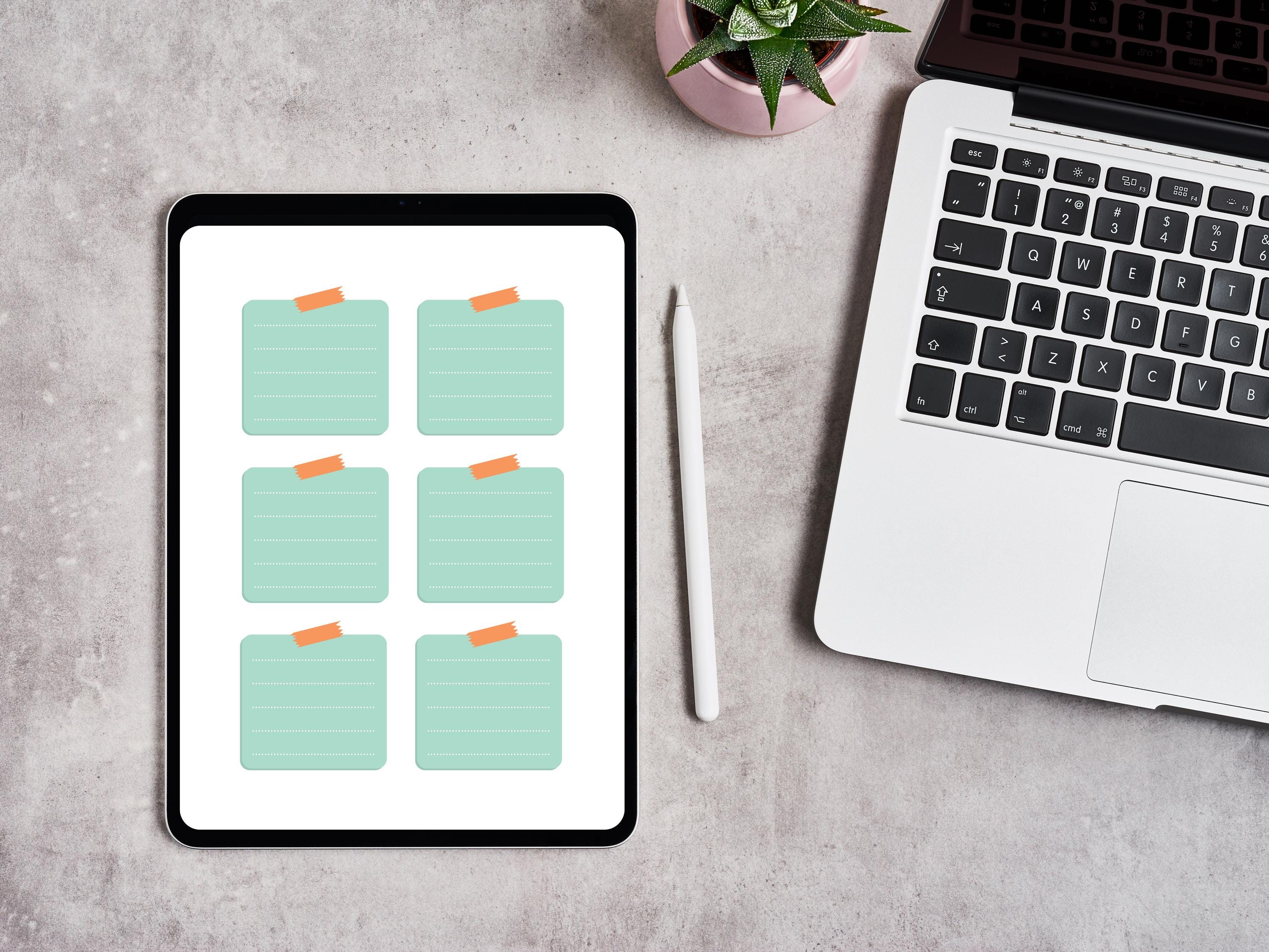 Stickers Template for Remarkable Paper Pro – Digital Sticky Notes- Post ...