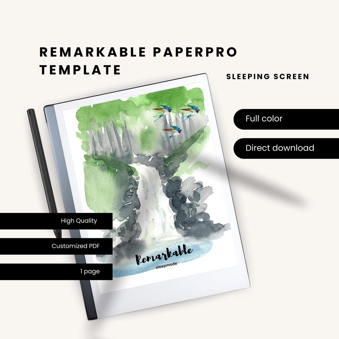 Sleep Screen for Remarkable Paper Pro - Minimalist Design, Full Color ...